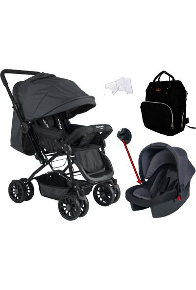 Let's Go Baby Çift Yönlü Travel Sistem Bebek Arabası + Bebek Bakım Çantası + Yağmurluk