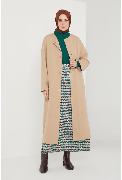 Armine Pliise Detaylı Etek 21K1129 Kahverengi