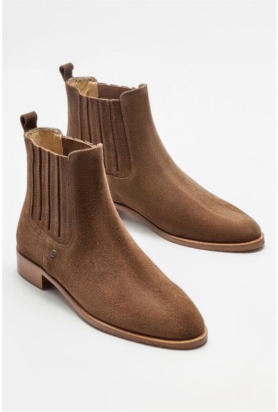 Elle Shoes Taba Deri Kadın Klasik Bot