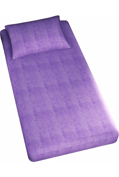 Eqoope Tek Kişilik Fitted Lastikli Çarşaf Seti Mor (2 Parça)