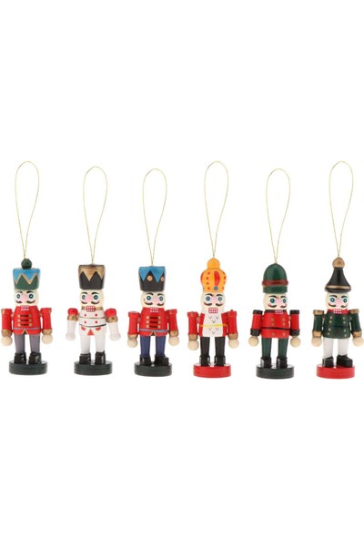 Blesiya 6 Adet Noel Fındıkkıranlar Mağaza Duvar Ağacı Asılı Dekorasyon El Sanatları (Yurt Dışından)