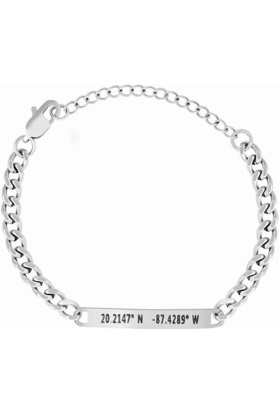 Bycuff Koordinat Zincir Bileklik