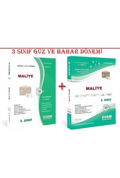 Egem Yayınları AÖF Maliye 3.Sınıf 5 ve 6. Dönem Konu Anlatımlı Soru Bankası Egem Yayınları AÖF Maliye 3.Sınıf 5 ve 6. Dönem Konu Anlatımlı Soru Bankası