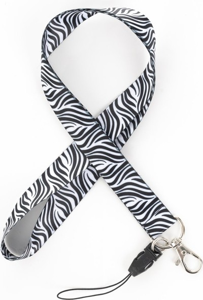 Aylins Zebra Desenli Yaka Kartı İpi