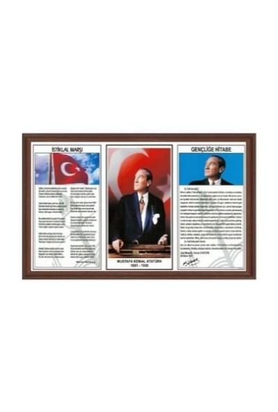 AYMİ EĞİTİM Evreka 50X90 3'lü Milli Levha Mdf Çerçeve