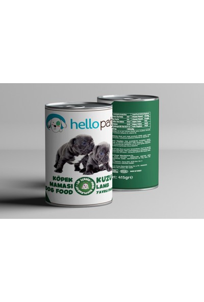 Hello Paty Yavru Kuzu Etli Köpek Maması 24 x 415 gr Hello Paty Yavru Kuzu Etli Köpek Maması 24 x 415 gr