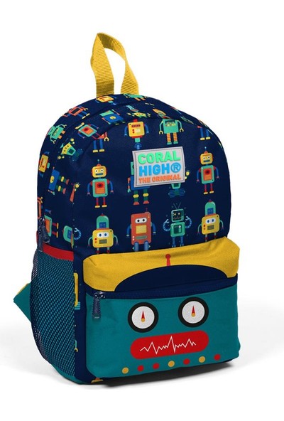 Coral High Kids Lacivert Robot Desenli Iki Bölmeli Yuva Sırt Çantası 23348 Coral High Kids Lacivert Robot Desenli Iki Bölmeli Yuva Sırt Çantası 23348