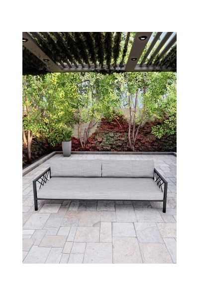Ressahome Falez Metal 3 Kişilik Minderli Sedir Ressahome Falez Metal 3 Kişilik Minderli Sedir