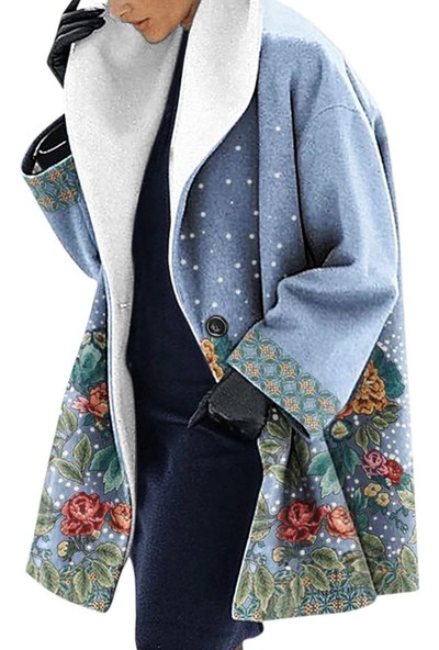 Farfi Trendy Ceket Kaban Vintage Tüm Maç Temizle Baskı Büzülme Olmayan Benzersiz Kadın Ceket Streetwear Için (Yurt Dışından)