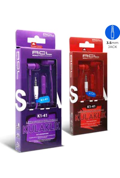 Acl Kablolu Kulakiçi Kulaklık K1-41 Acl Kablolu Kulakiçi Kulaklık K1-41