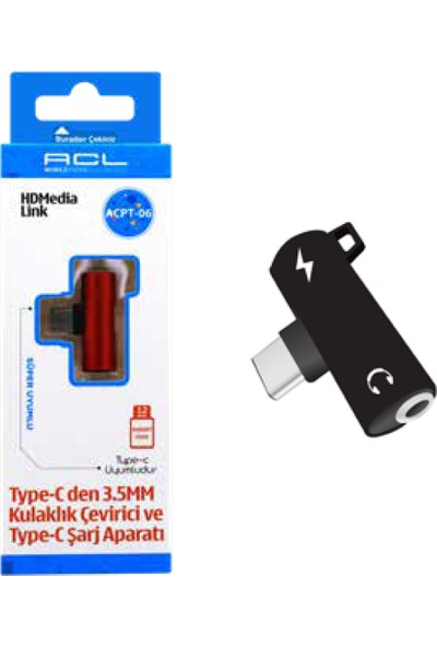 Bevius Type-C’den 3.5mm Jack Kulaklık ve Şarj Aparatı Acpt-06