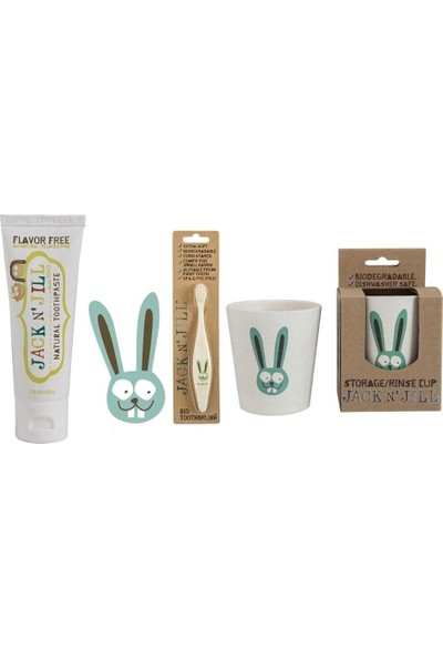 Jack N' Jill Jack N'jill Doğal Macun , Fırça ve Bardak 3'lü Set Bunny Jack N' Jill Jack N'jill Doğal Macun , Fırça ve Bardak 3'lü Set Bunny
