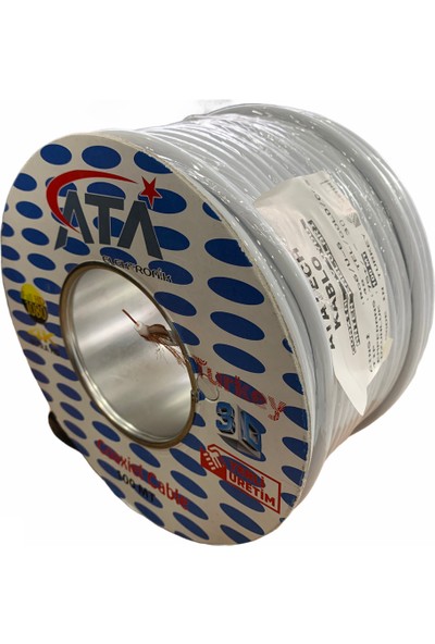 Ata Elektronik Rg6 U6 1 Top 1 Makara Uydu Çanak Anten Kablosu Rg6 U6 100 mt Ata Elektronik Rg6 U6 1 Top 1 Makara Uydu Çanak Anten Kablosu Rg6 U6 100 mt