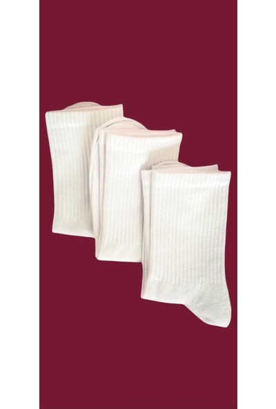 Suitable Co. 3 Lü Beyaz Kolej Çorap
