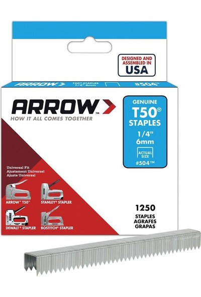 Arrow AR504 Zımba Teli 6 mm 1250 Adet Arrow AR504 Zımba Teli 6 mm 1250 Adet