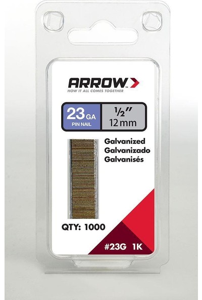 Arrow AR23G12 Başsız Çivi 12 mm 1000 Adet