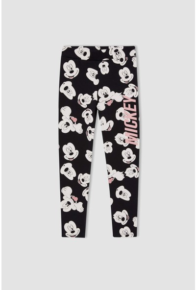 DeFacto Kız Çocuk Disney Mickey & Minnie Lisanslı Regular Fit Uzun Tayt W2441A621WN
