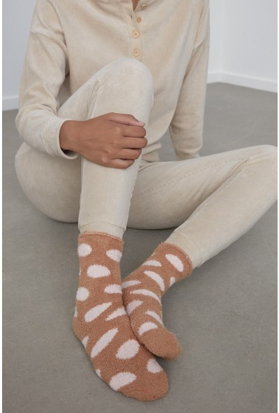 Penti PentiBej Pale Dots Soket Çorap