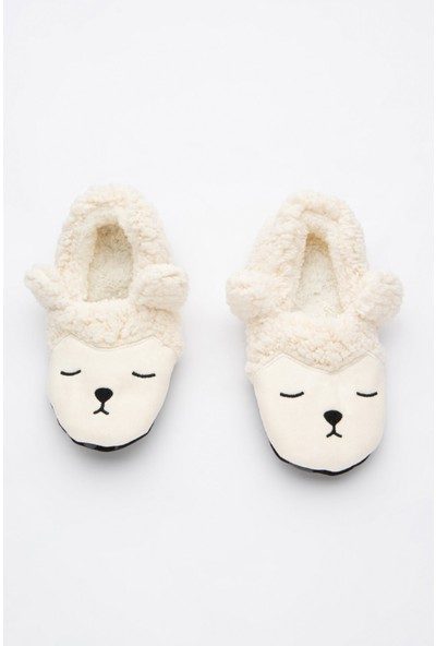 Penti PentiBeyaz Kız Çocuk Pompon Bear Patik Çorap Penti PentiBeyaz Kız Çocuk Pompon Bear Patik Çorap