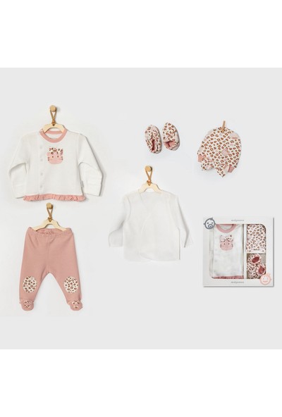 Andywawa Cute Leopard 5'li Hastane Çıkış Seti AC22050