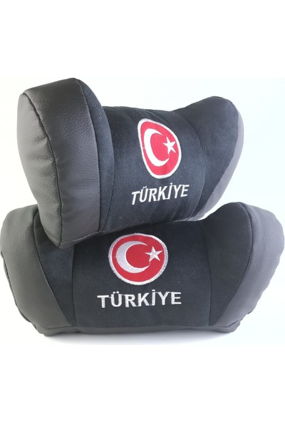 Denden Türkiye Bayrağı Oto Ikili Boyun Yastığı
