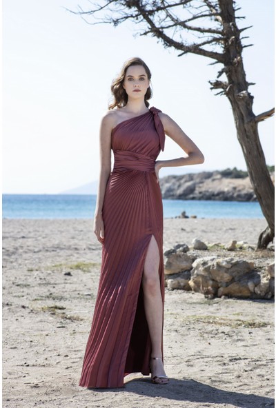 Maxxe 5255SAT Saten Elbise