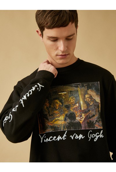 Koton Vincent Van Gogh Sweatshirt Lisanslı Baskılı Koton Vincent Van Gogh Sweatshirt Lisanslı Baskılı