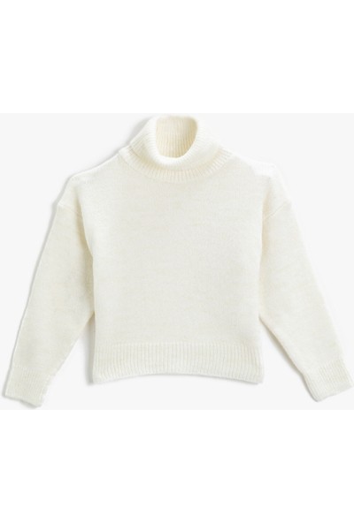 Koton Kız Çocuk Basic Boğazlı Triko Kazak