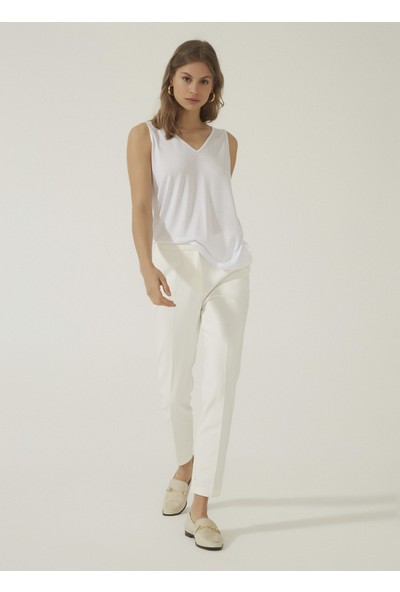 People By Fabrika Normal Düz Beyaz Kadın Atlet