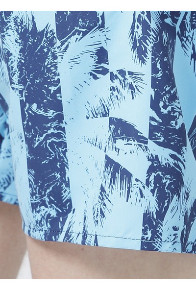 Fabrika Mavi Desenli Şort Mayo