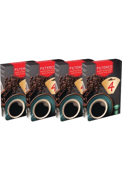 Filterco Kahve Filtre Kağıdı 1x4 4 x 40'lı