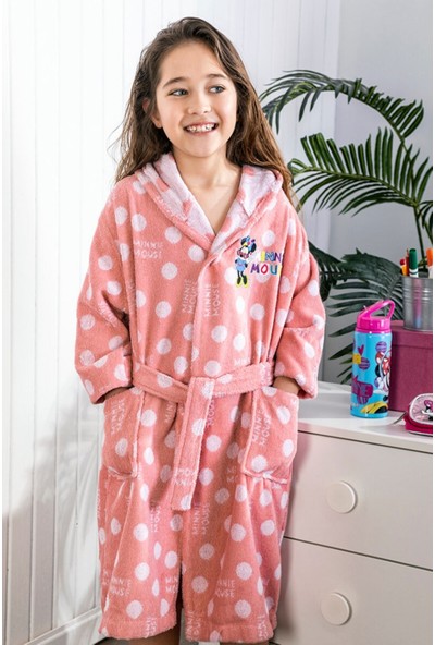 Özdilek Lisanslı Çocuk Bornozu Minnie Fashion 9/10 Yaş