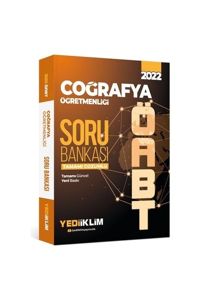 Yediiklim Yayınları 2022 ÖABT Coğrafya Öğretmenliği Tamamı Çözümlü Soru Bankası