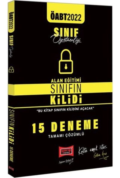 Yargı Yayınları 2022 ÖABT Sınıf Öğretmenliği Sınıfın Kilidi Tamamı Çözümlü 15 Deneme - Gökan Araz