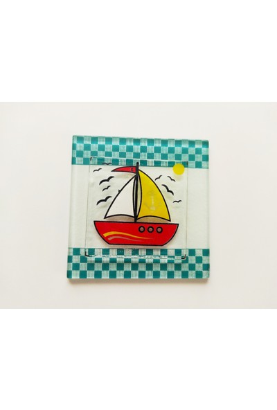 Righton Cam Gider Kapağı Dekoratif Banyo Gider Süsü 10 x 10 cm