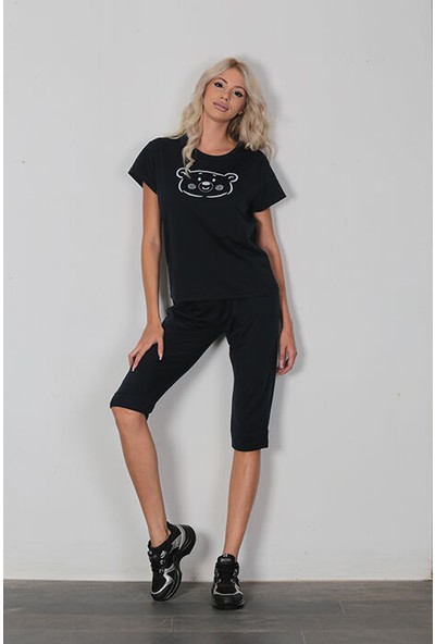 Nocna Fashion Kısa Kollu Kaprili Alt-Üst Spor Takım