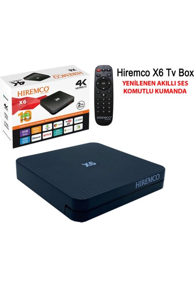 Hiremco X6 4K Ultra Hd Android V.10 Tv Box