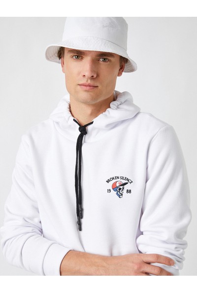 Koton Minimal Baskılı Kapşonlu Sweatshirt