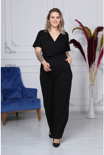 Macfly Kruvaze Yaka Cepli Viskon Tulum