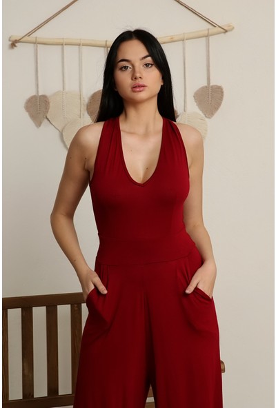 Macfly Sirt Çapraz Detay Trend Viskon Tulum Macfly Sirt Çapraz Detay Trend Viskon Tulum