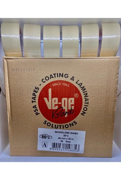 Ve-Ge Ultra Oto Maskeleme Bandı 48MMX35 Metre. 1 Koli 36 Adet. 80 Derece.