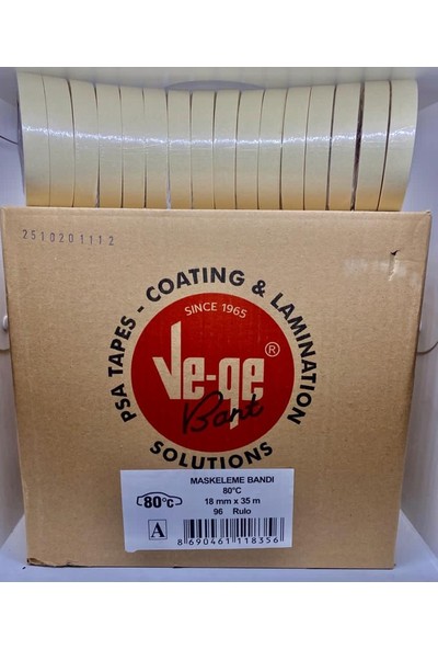 Ve-Ge Ultra Oto Maskeleme Bandı 18MMX35 Metre. 1 Koli 96 Adet. 80 Derece.