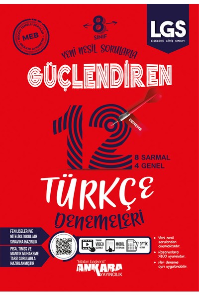 Ankara Yayıncılık Ankara 8. Sınıf Türkçe Güçlendiren Denemeleri
