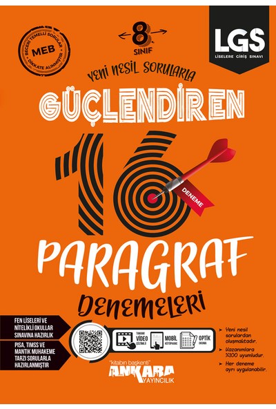 Ankara Yayıncılık Ankara 8. Sınıf Paragraf Güçlendiren Denemeleri