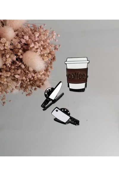 Takıdan Kahve 3'lü Rozet Kombin