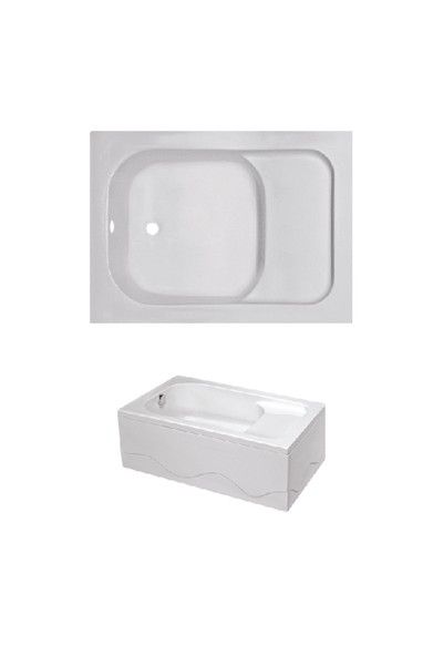 Sanica Home 120 x 80 cm Ön ve Yan Panelli Küvet