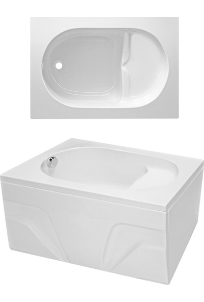 Sanica Polo 105 x 70 cm Ön ve Yan Panelli Küvet