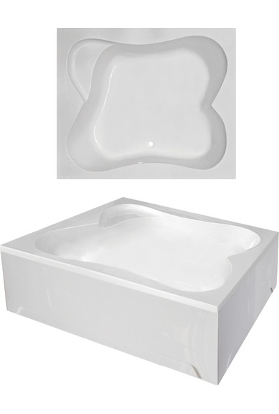 Sanica Sultan 190 x 160 cm Ön ve Yan Panelli Küvet