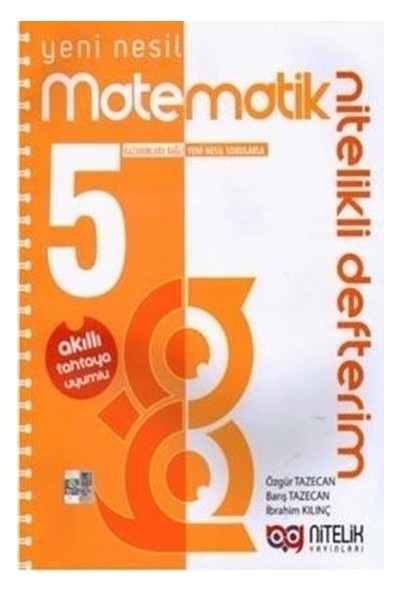 Nitelik 5. Sınıf Matematik Nitelikli Defterim Nitelik YAYINLARI9786052723258 Nitelik 5. Sınıf Matematik Nitelikli Defterim Nitelik YAYINLARI9786052723258