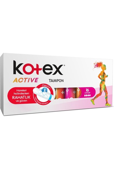 Kotex Kotex Active Tampon Süper 16 Lı Tampon Kotex Kotex Active Tampon Süper 16 Lı Tampon